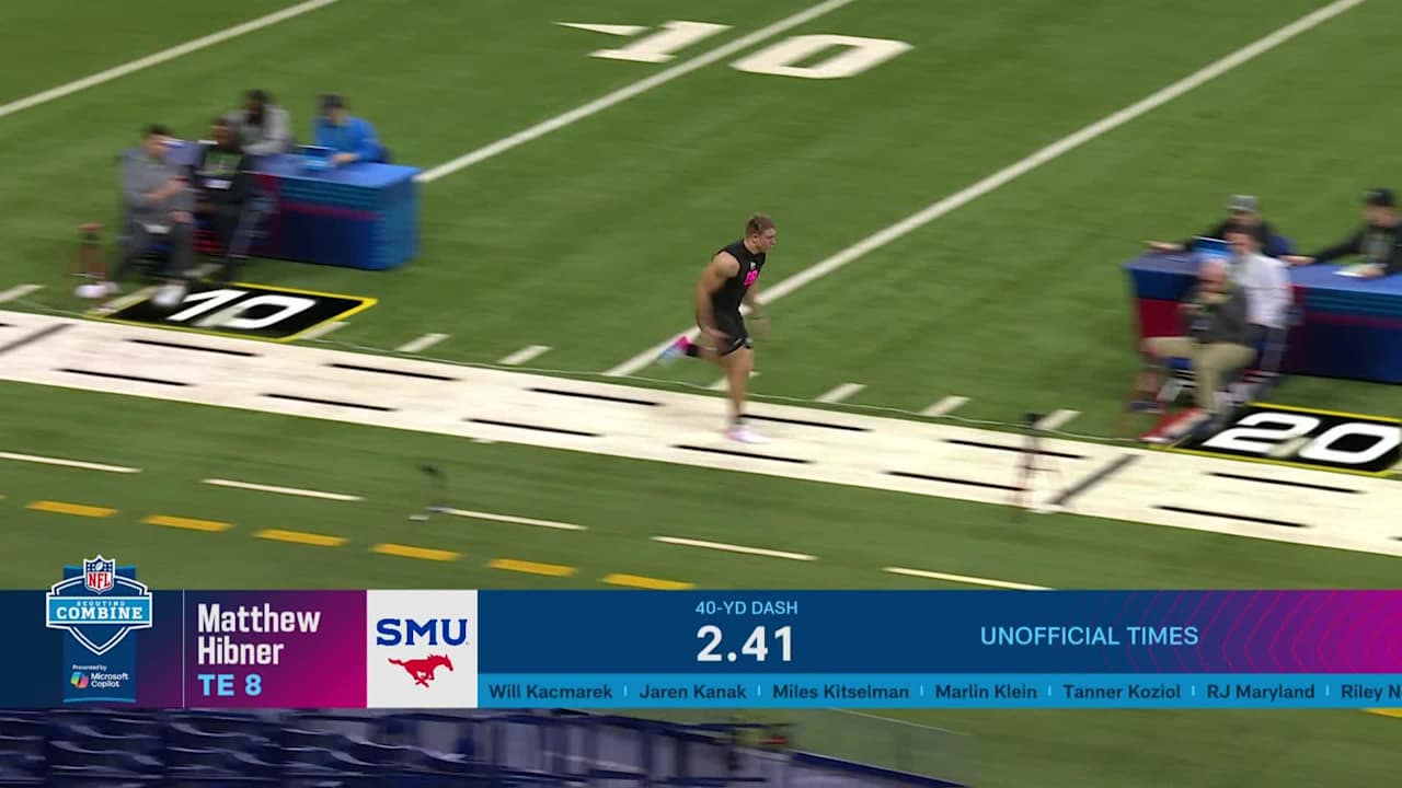 SMU TE Matthew Hibner Runs 4.57-second 40-Yard Dash