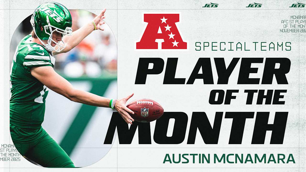 Austin McNamara Named AFC Special Teams Player of the Month