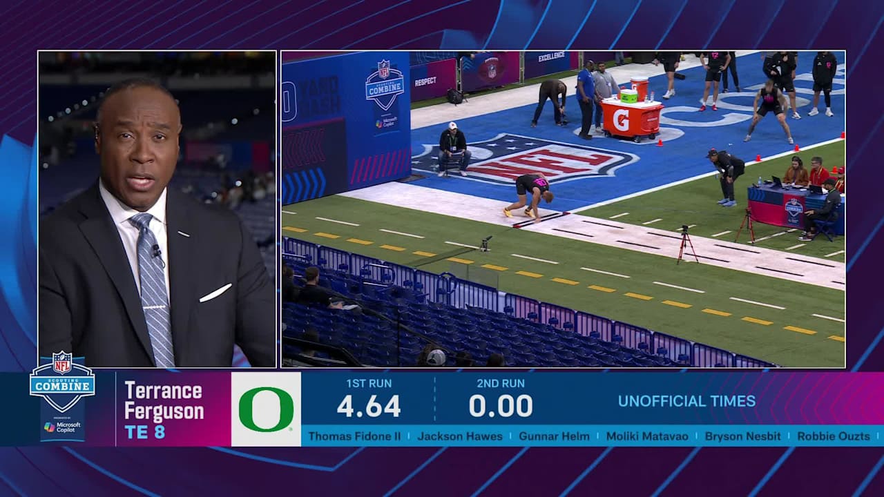 Oregon TE Terrance Ferguson Runs 4.63 40-yard Dash