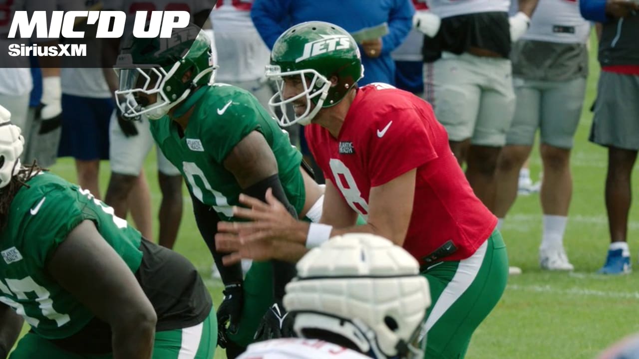 Aaron Rodgers Mic'd Up Clip from Jets-Giants Joint Practice