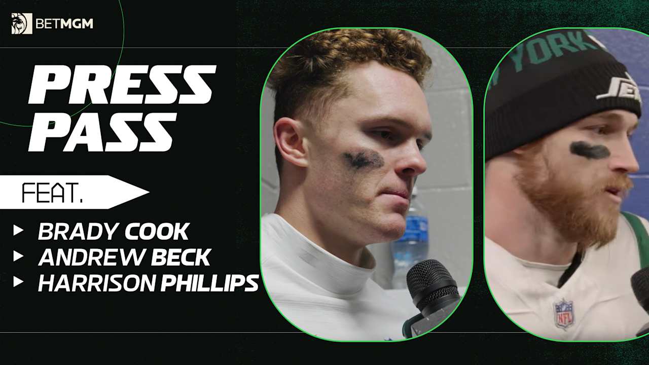 Brady Cook, Andrew Beck & Harrison Phillips Postgame Interviews | Jets ...