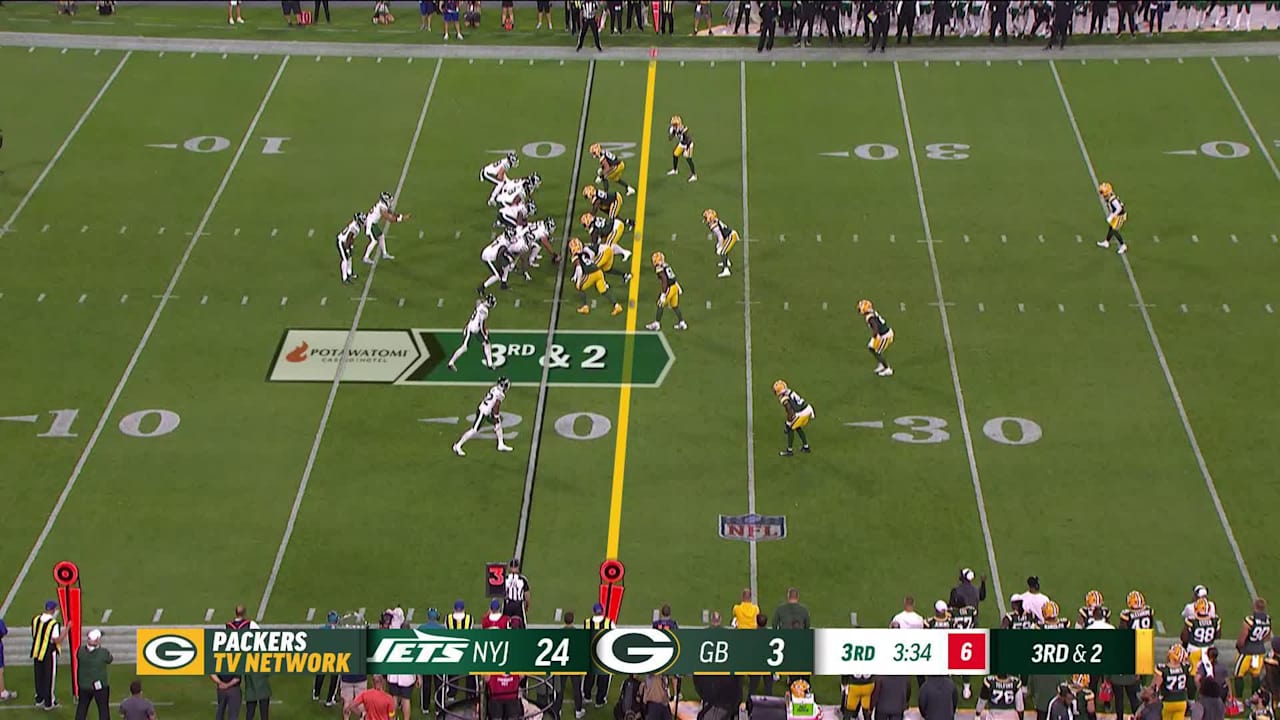 Jets-Packers Highlight | Quentin Skinner Makes Leaping Catch For First Down