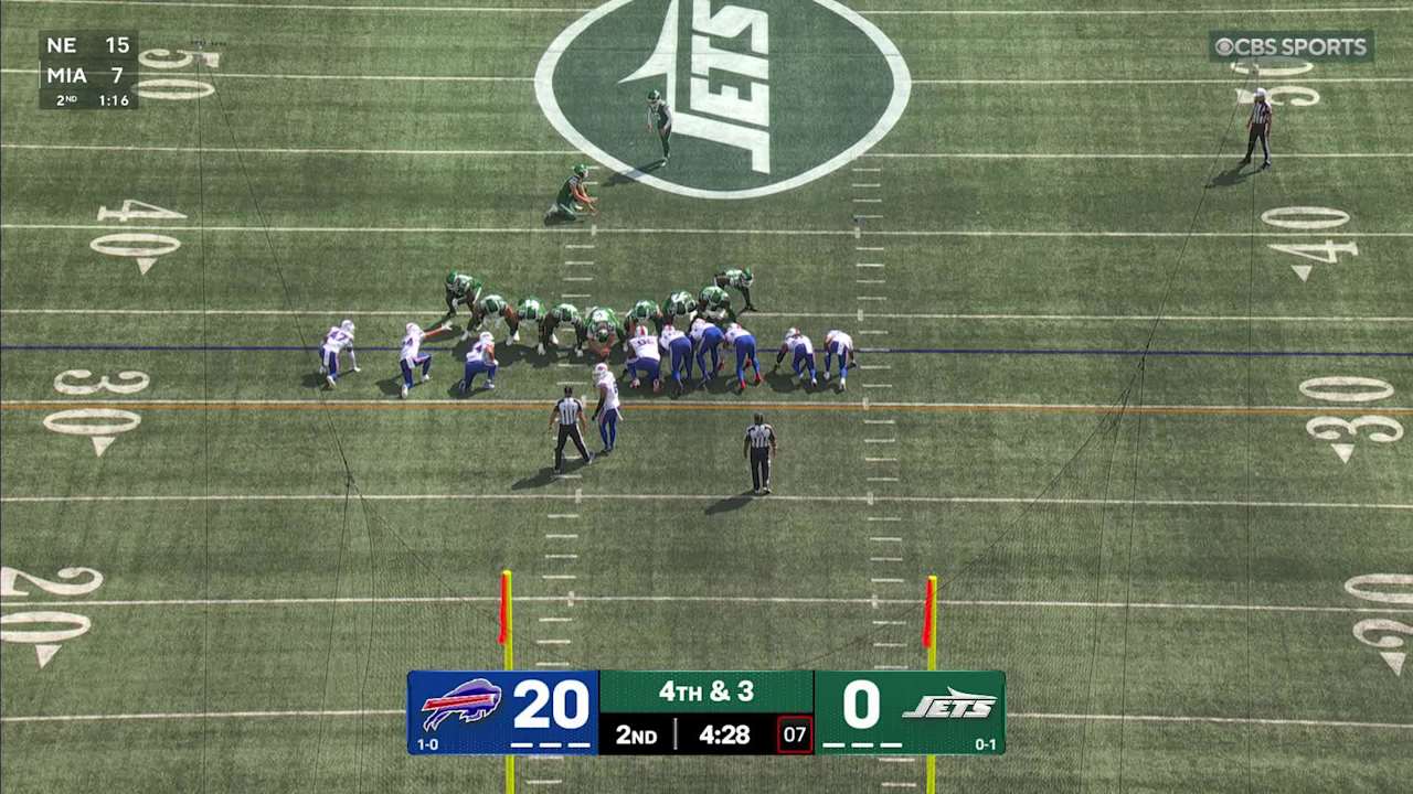 Jets-Bills Highlight | Nick Folk Knocks Through 51-Yard Field Goal