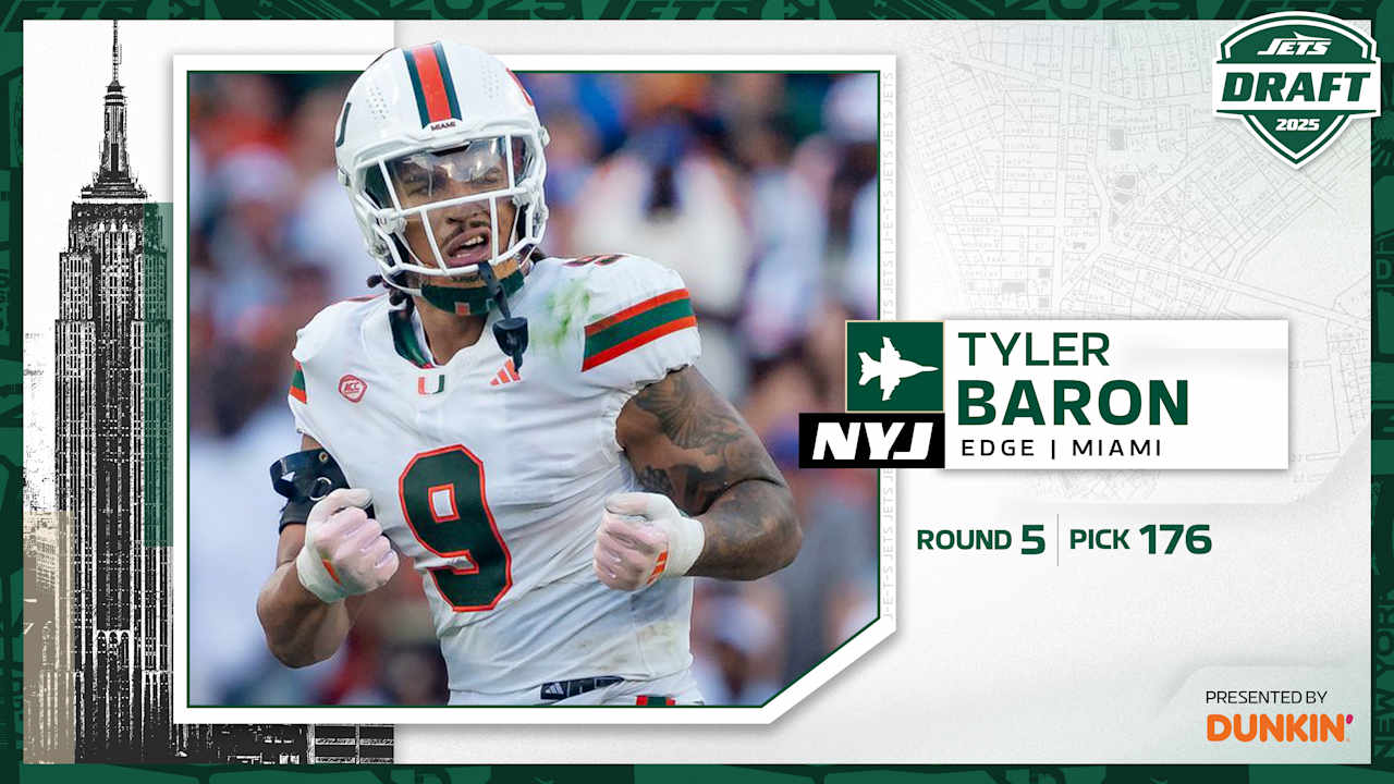 2025 NFL Draft: DE Tyler Baron, Miami, Round 5, Pick 176