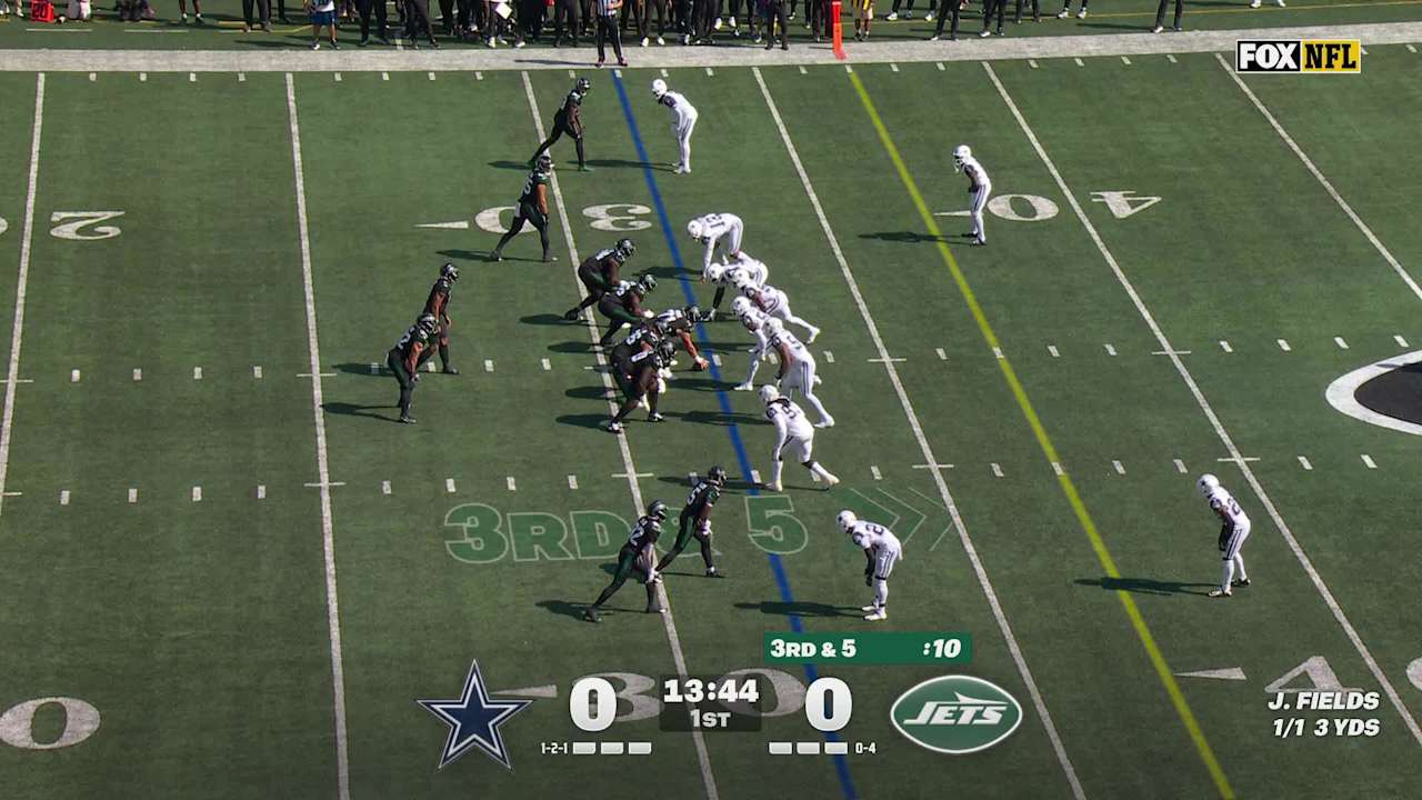 Jets-Cowboys Highlight | Justin Fields Connects with Garrett Wilson for ...