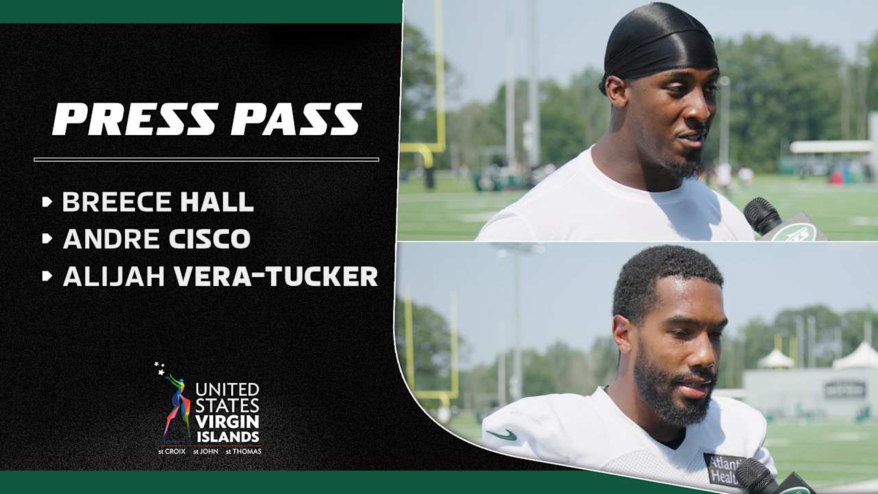 Breece Hall, Andre Cisco & Alijah Vera-Tucker Training Camp Interviews