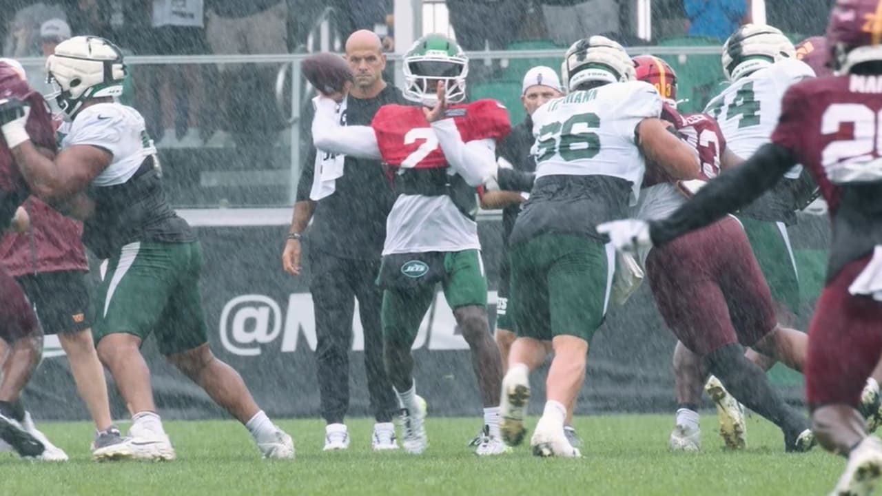 Jets-Commanders Practice Highlight | Tyrod Taylor Back-Shoulder Throw ...