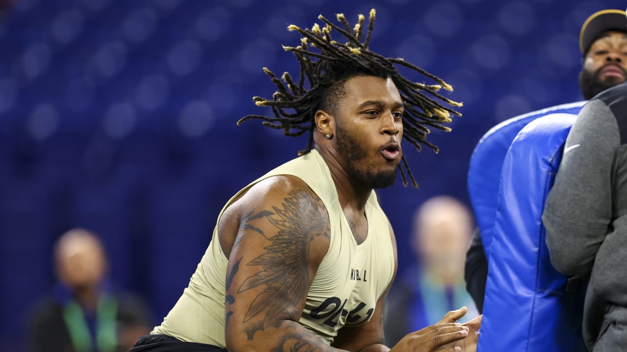 Alabama OT JC Latham Talks Aaron Rodgers & Jets at 2024 NFL Combine