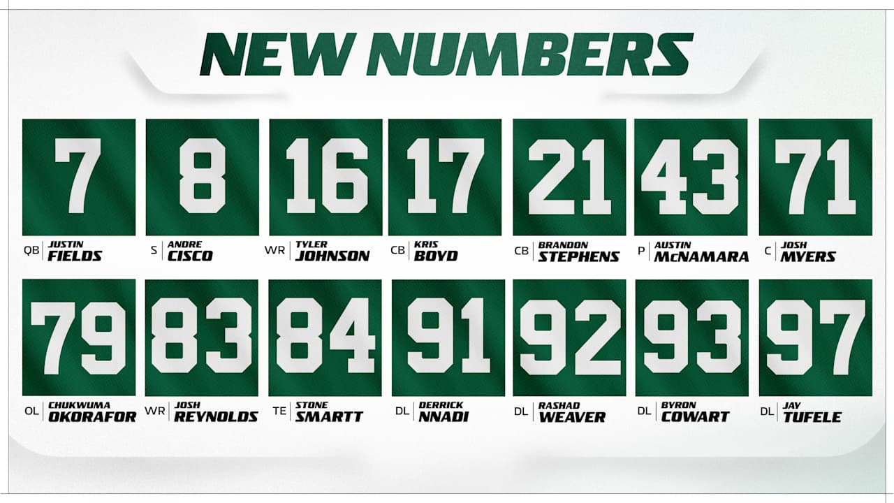 Jets Release Updated Jersey Numbers for 2025 Season