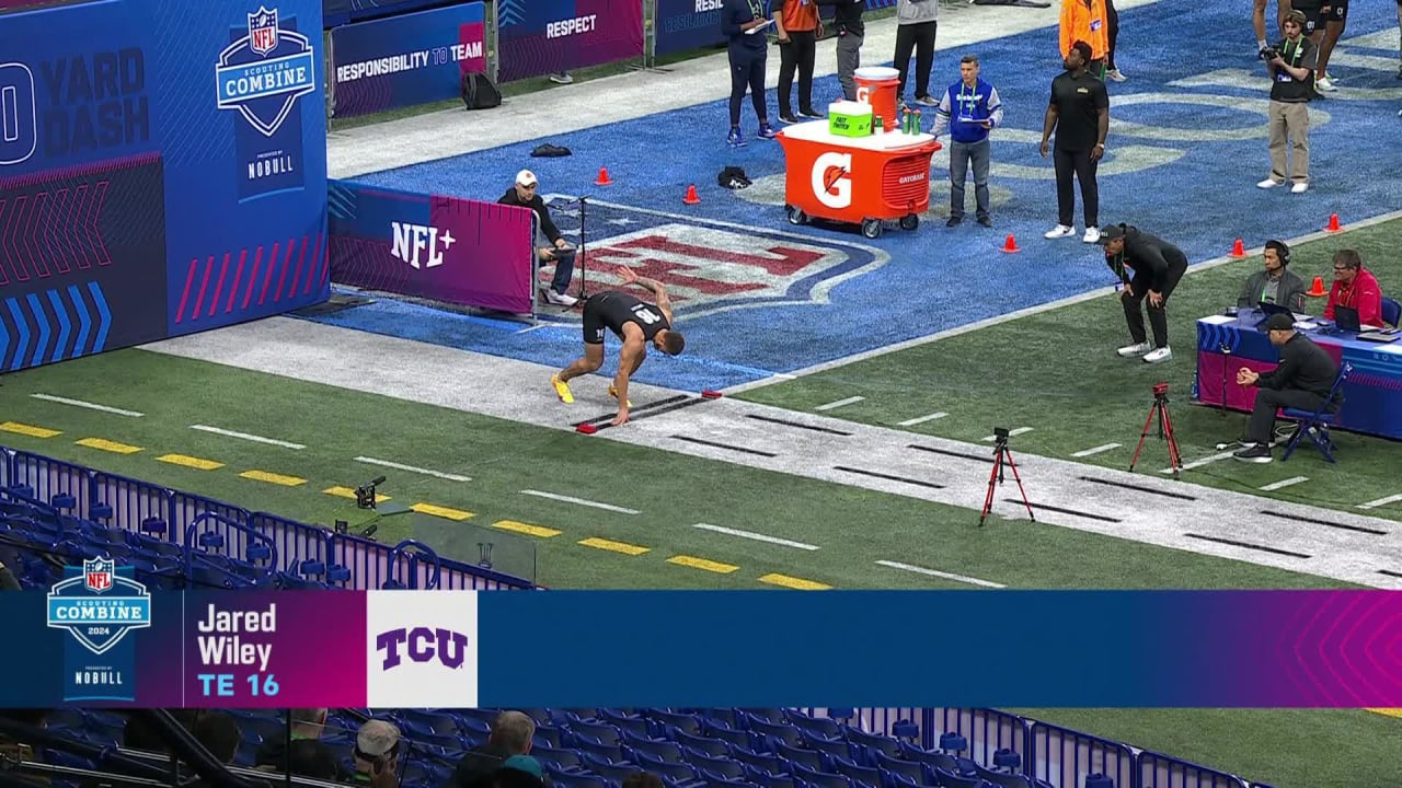 TE Jared Wiley (TCU) Runs 4.62-Second 40-Yard Dash at 2024 NFL Combine
