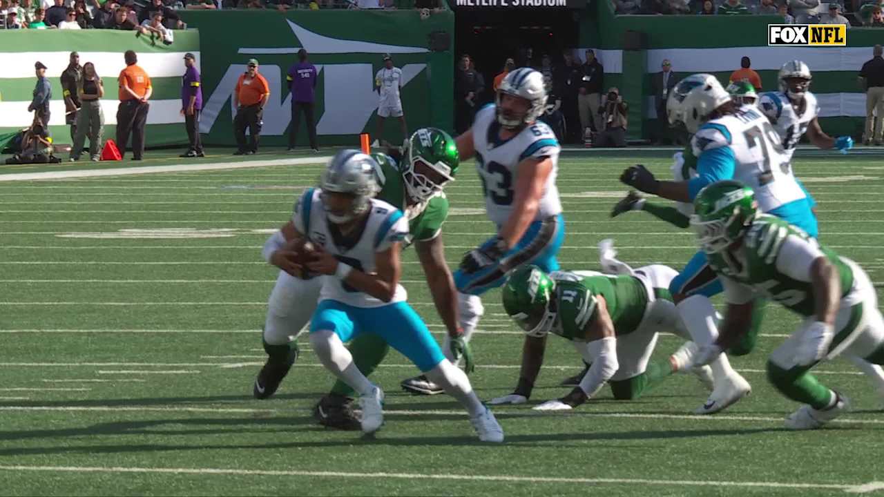Jets-Panthers Highlight | Jowon Briggs Tracks Down Bryce Young for a Sack
