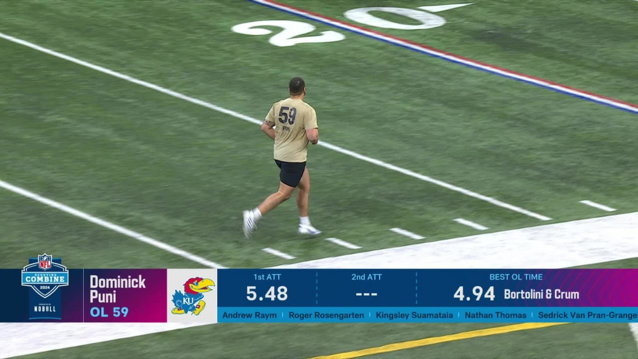 OL Roger Rosengarten (Washington) Runs 4.92-Second 40-Yard Dash at 2024 ...