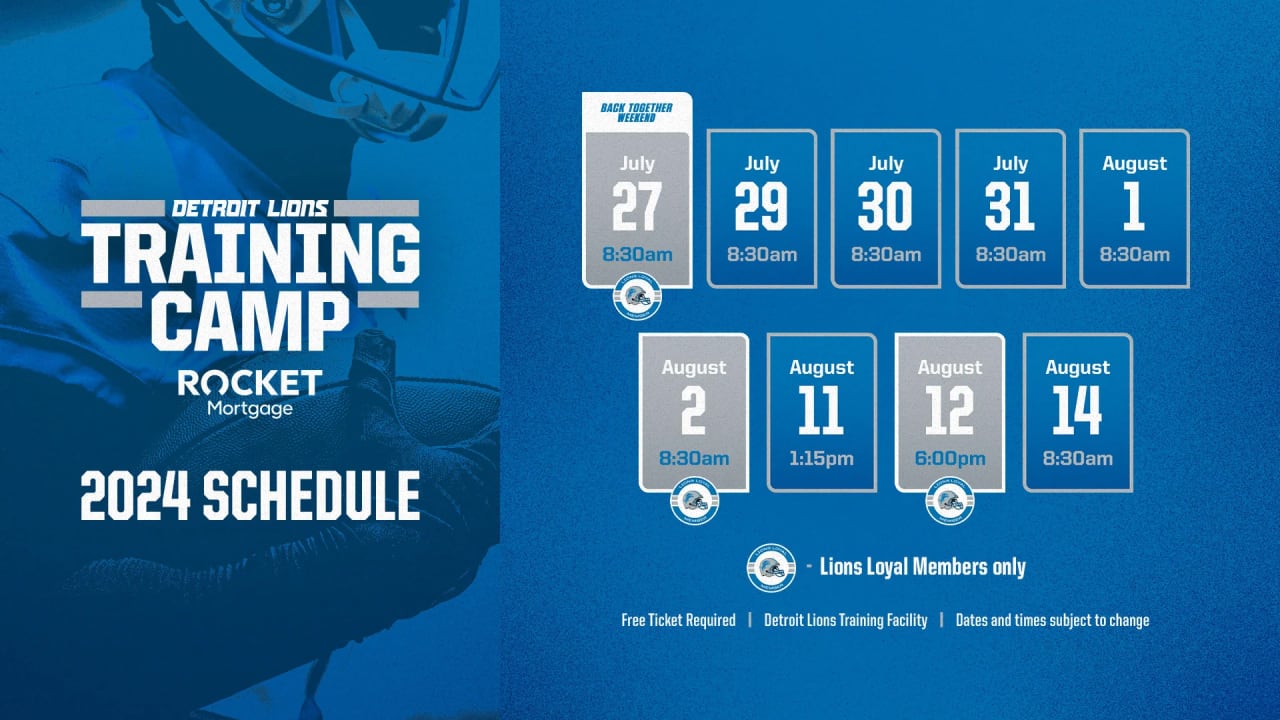 Detroit Lions 2024 Training Camp Presented by Rocket Mortgage