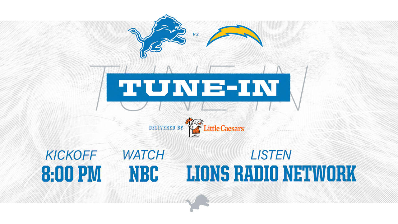 Lions vs Chargers: How to watch, listen and follow
