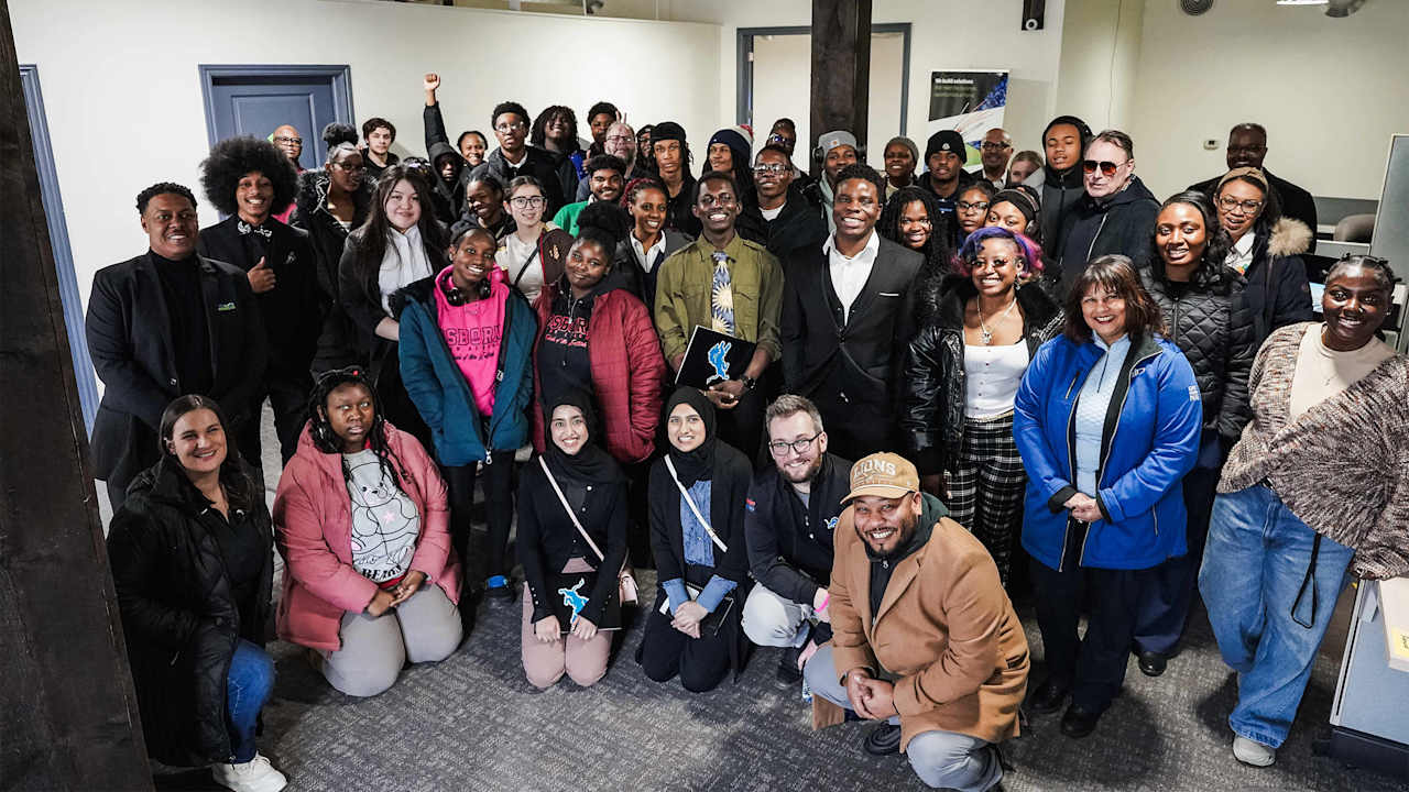 Inspire Change Student Business Challenge bus tour photos