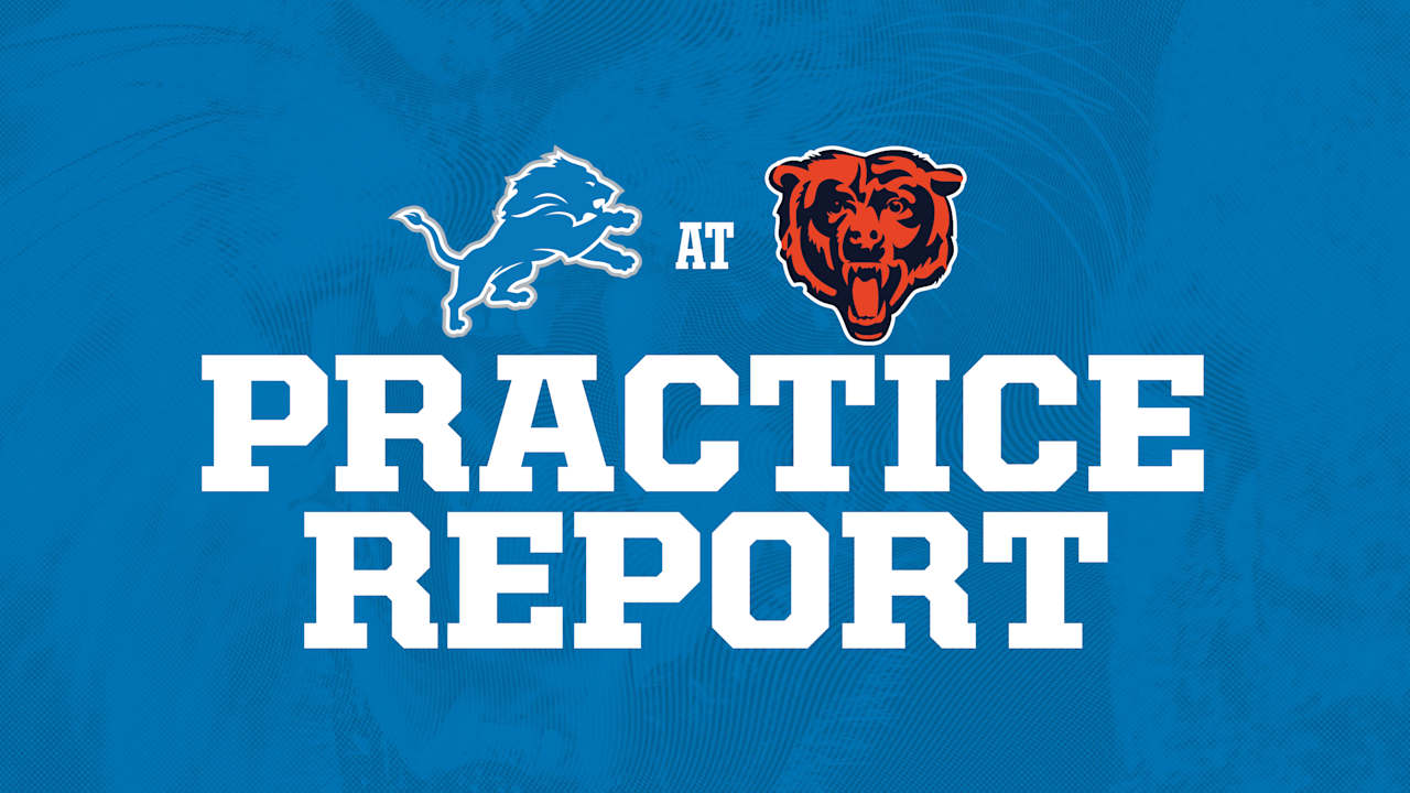 Detroit Lions vs. Chicago Bears practice report for December 31, 2025.