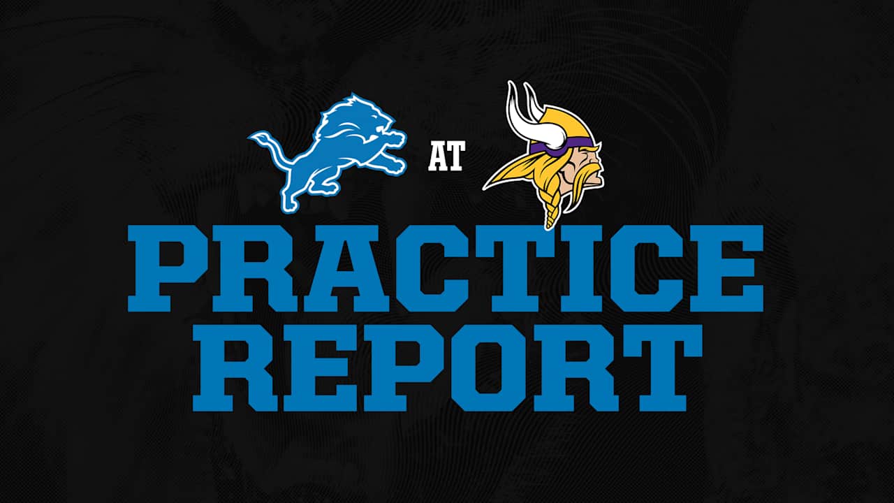 Detroit Lions vs. Minnesota Vikings practice report for December 23, 2025