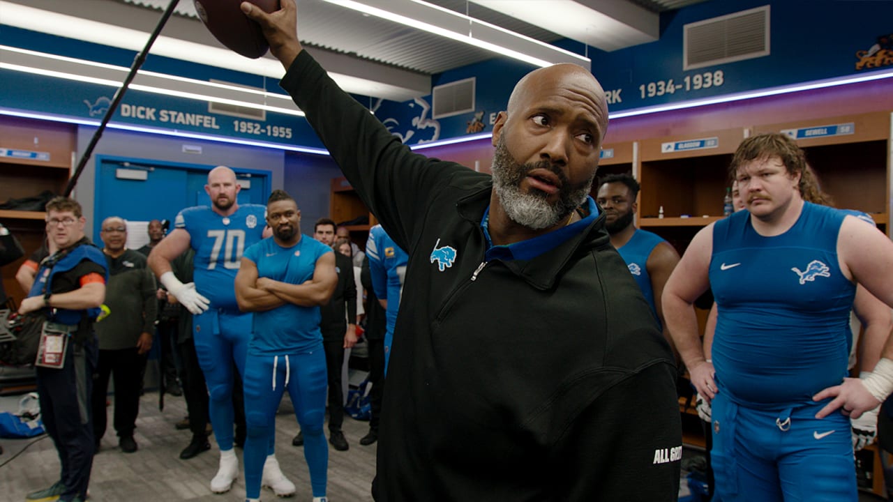 Lions vs. Rams: Locker room celebration