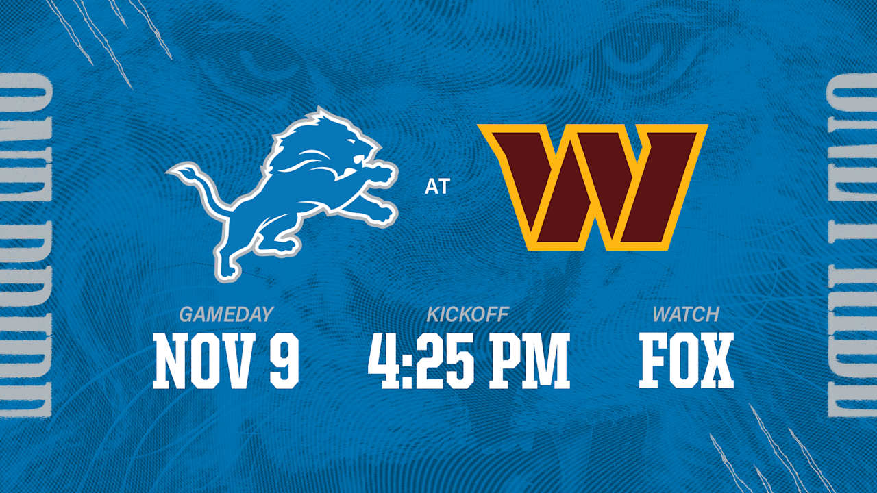 Lions at Commanders: Week 10 Game Trailer