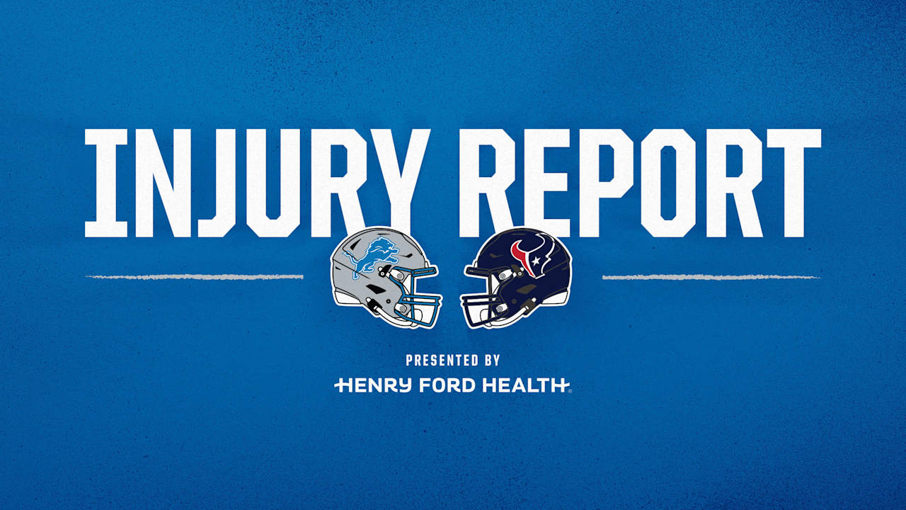 Detroit Lions vs Houston Texans Week 10 injury report and game ...