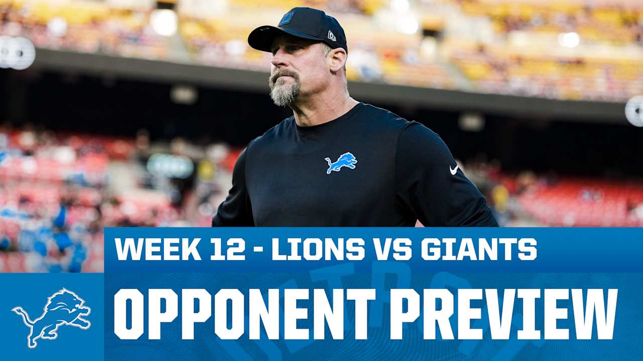 Lions vs. Giants | Week 12 opponent preview