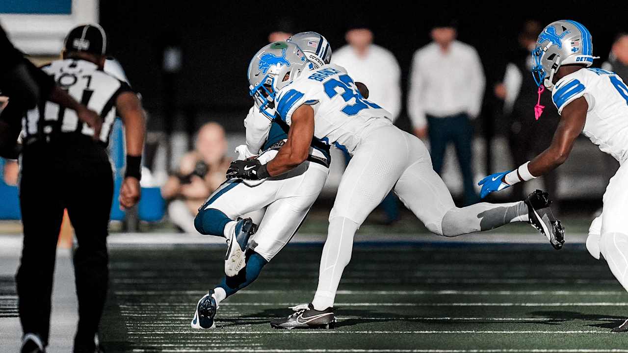 HIGHLIGHT: Branch's 'Peanut Punch' generates Lions' fumble recovery