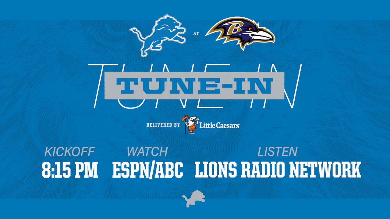 Detroit Lions vs Baltimore Ravens: How to watch, listen and follow