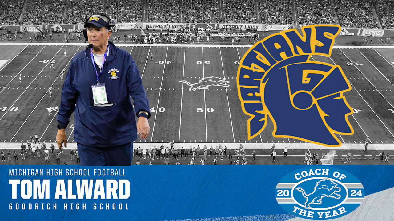 Tom Alward of Goodrich High School Named the 2024 Detroit Lions High ...