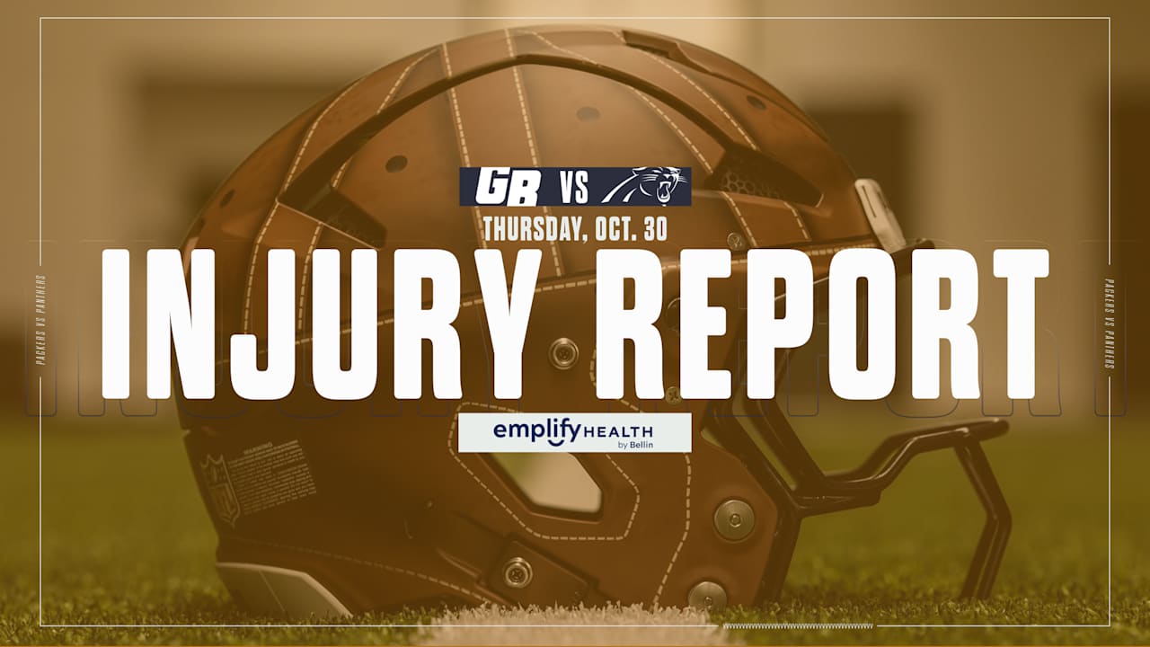 Packers-Panthers Injury Report | Oct. 30, 2025