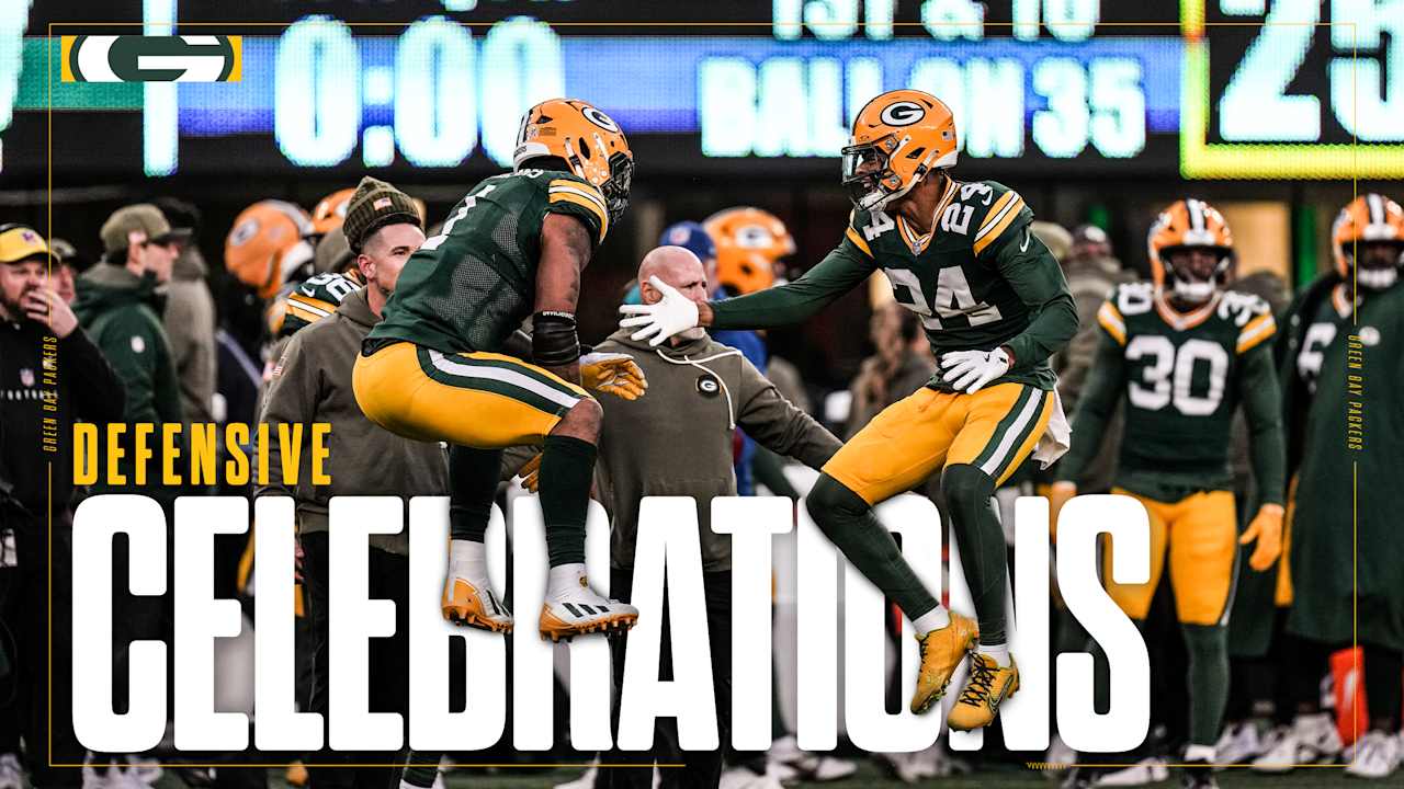 Photos: Packers' defense celebrates key fourth-quarter stops