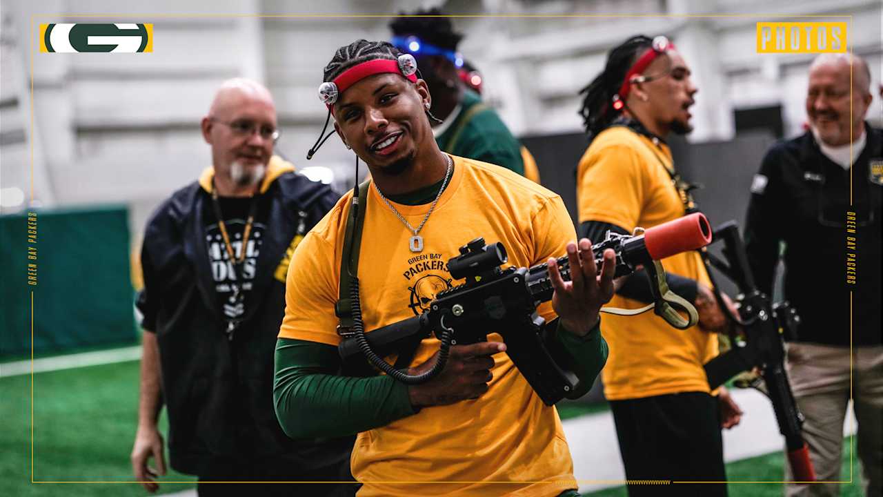 Photos: Packers surprised with laser tag activity