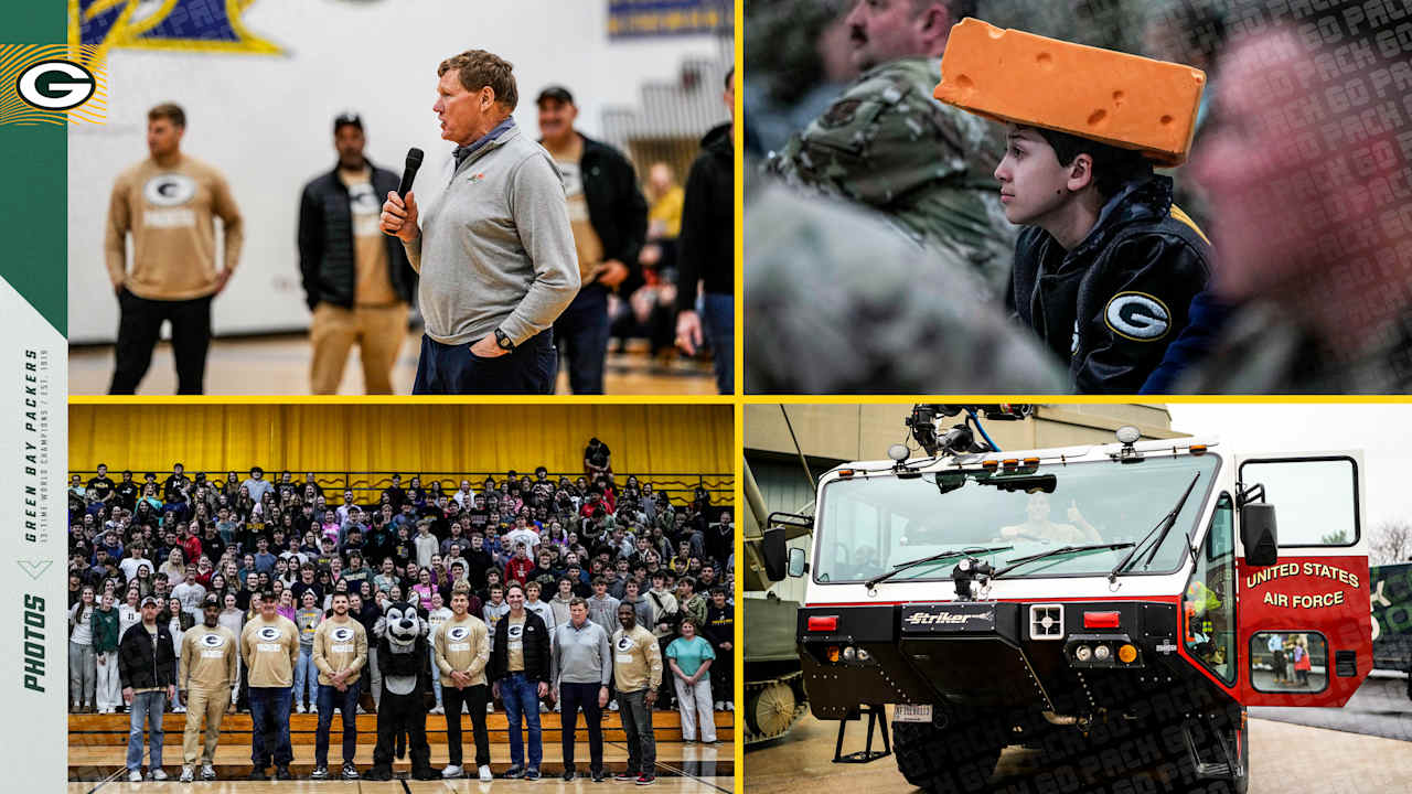 Photos: Packers Tailgate Tour makes stops at local high schools ...