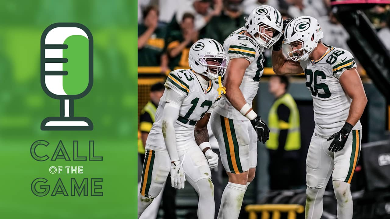 And a Lambeau Leap! Listen to the Packers' radio call