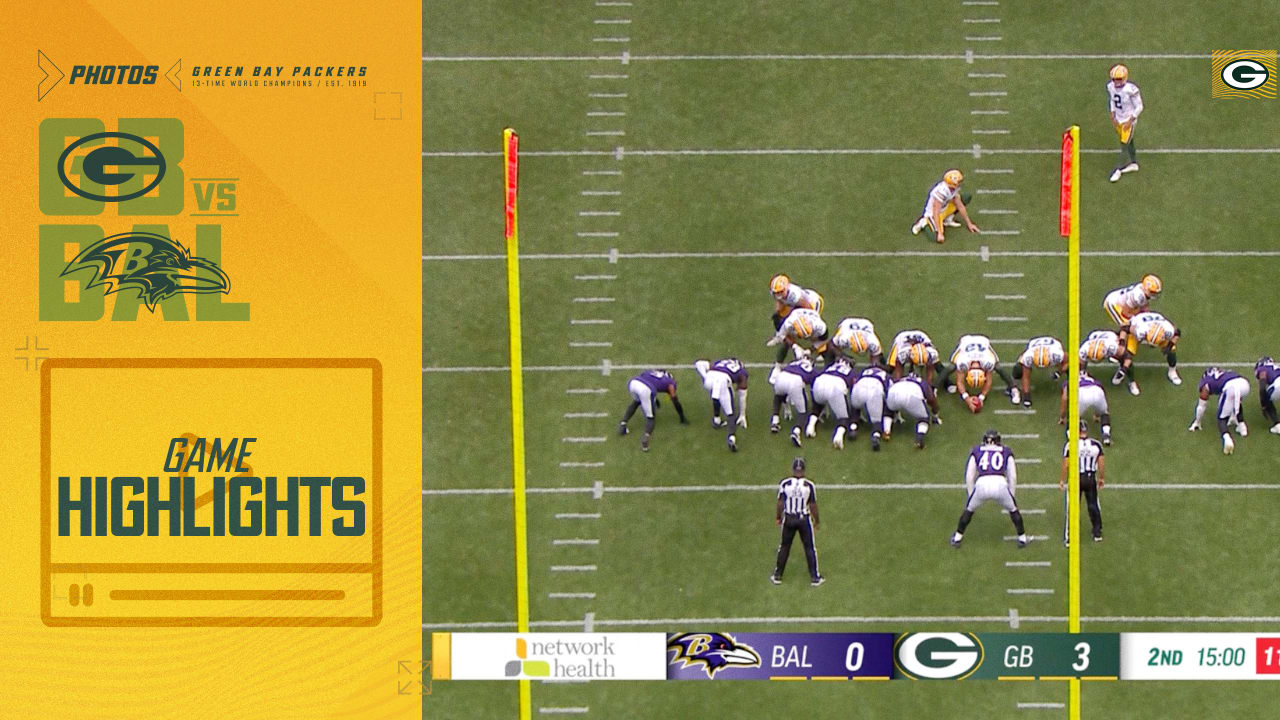 Greg Joseph drills 36-yard field goal | Packers vs. Ravens