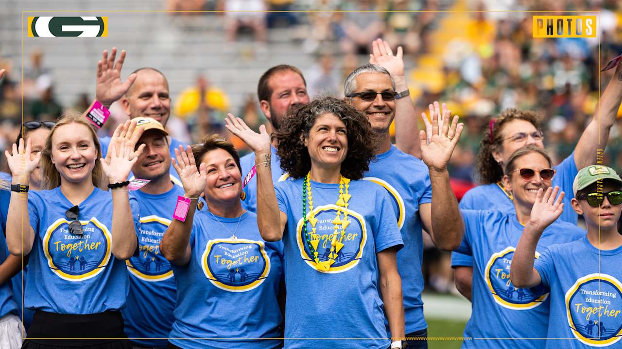 Photos: Packers honor Wisconsin educators and staff