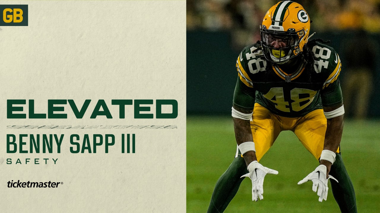 Packers elevate S Benny Sapp III for gameday