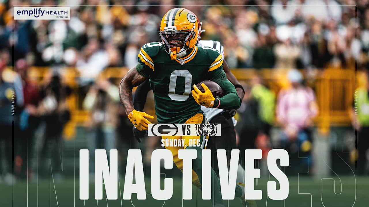 WR Matthew Golden, S Javon Bullard active for Green Bay | Packers-Bears ...