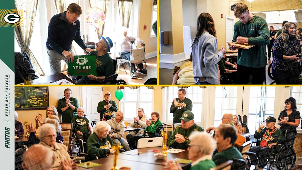 Photos: Packers Tailgate Tour visits assisted living facility