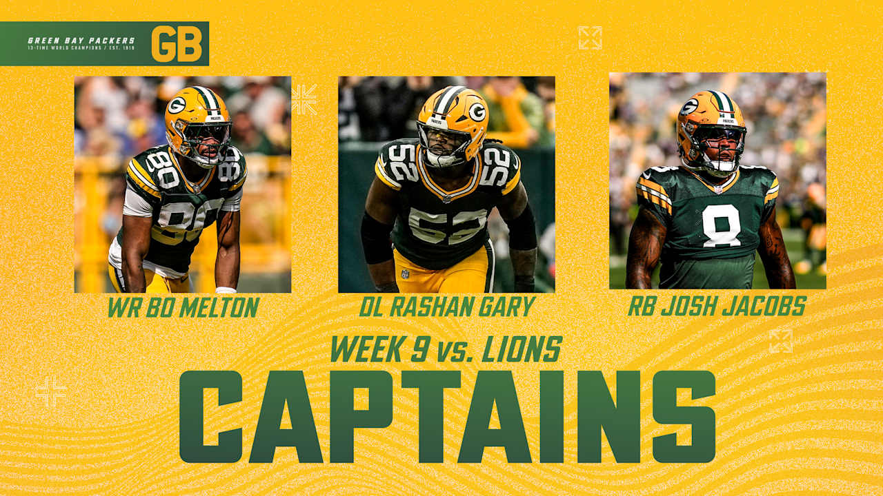 Packers pick captains for Week 9 vs. Lions