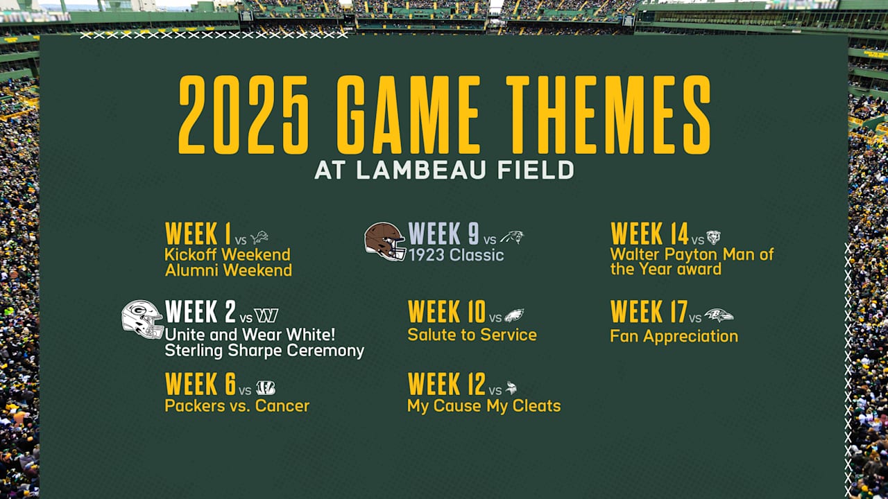 Packers announce game themes for 2025 season