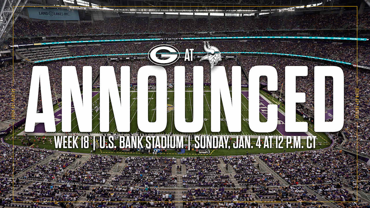 Packers-Vikings Week 18 game set for noon Sunday - BVM Sports