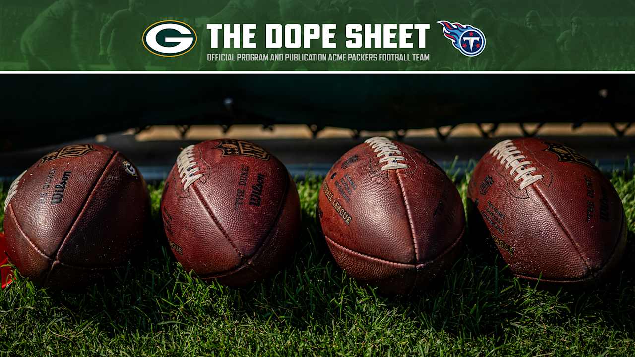 Dope Sheet: Packers hit the road to face the Titans