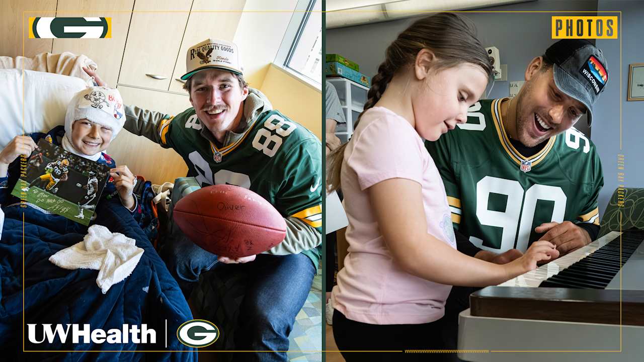 Photos: Lukas Van Ness and Luke Musgrave visit hospital patients