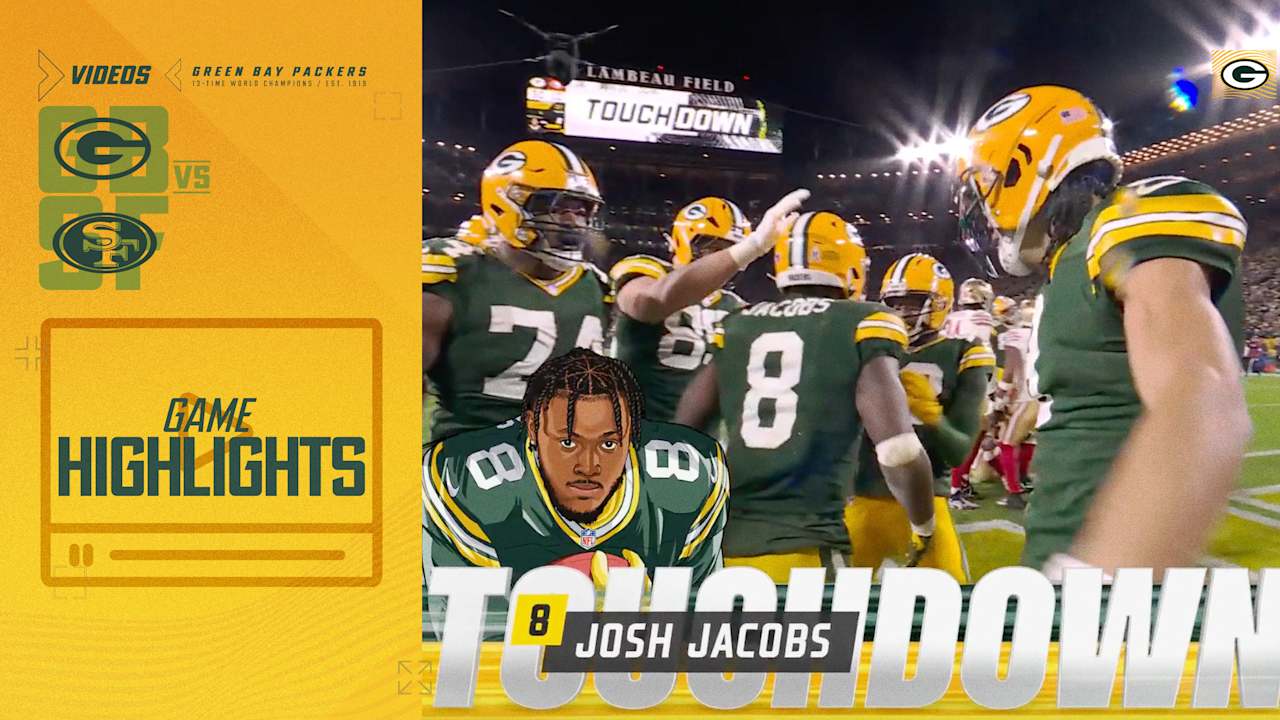Josh Jacobs completes the touchdown HAT TRICK | Packers vs. 49ers
