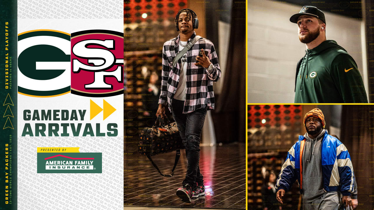 Cali swag: Packers arrive at stadium ahead of divisional playoff ...