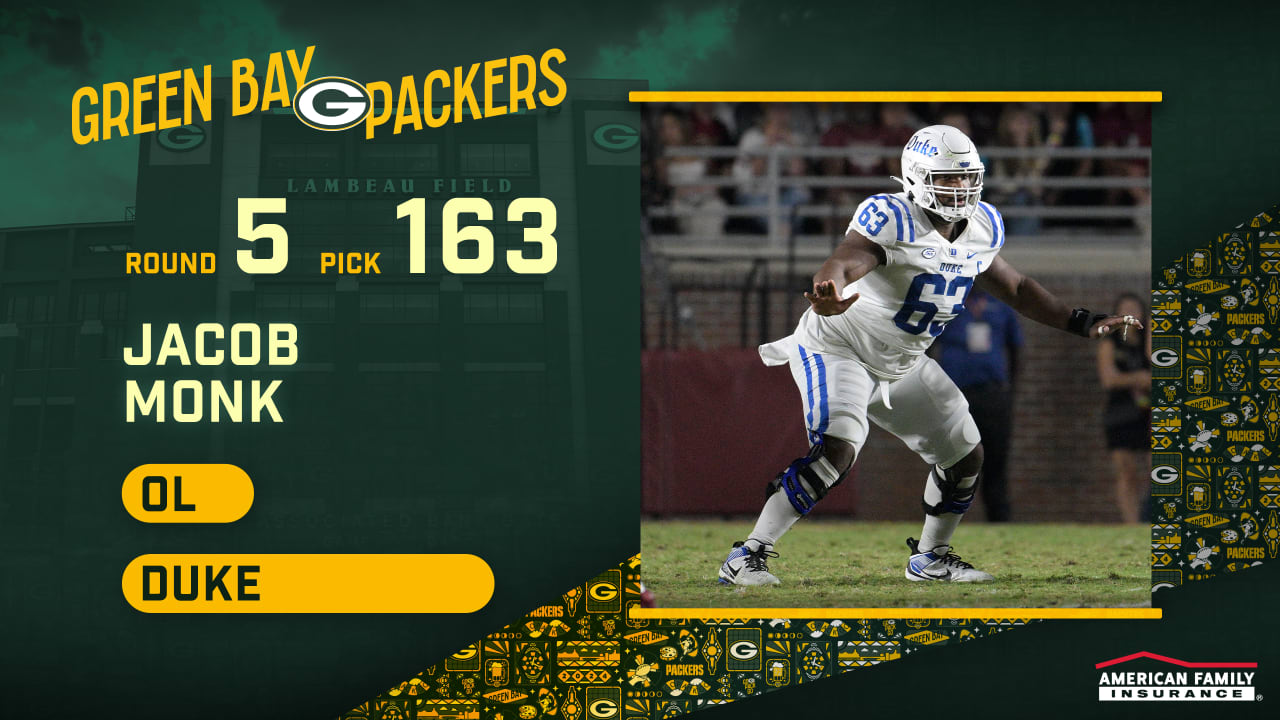 2024 NFL Draft: Packers select Duke OL Jacob Monk in 5th round, No. 163 ... 2024 NFL Draft: Packers select Duke OL Jacob Monk in 5th round, No. 163 ...