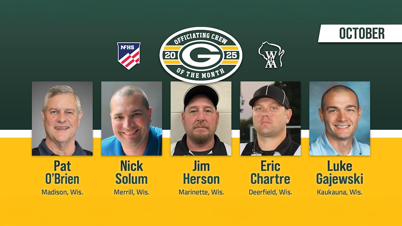Packers, WIAA announce October high school football officiating ‘Crew ...