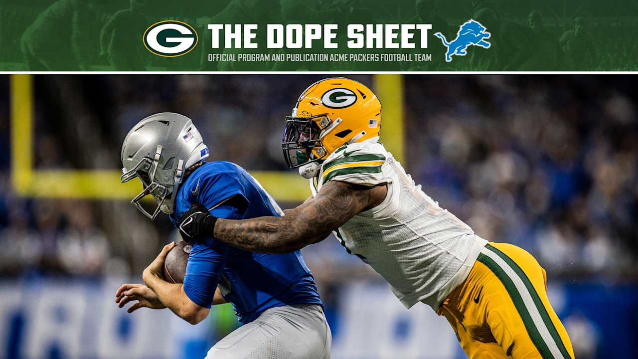 Dope Sheet: Packers take on the Lions in Detroit