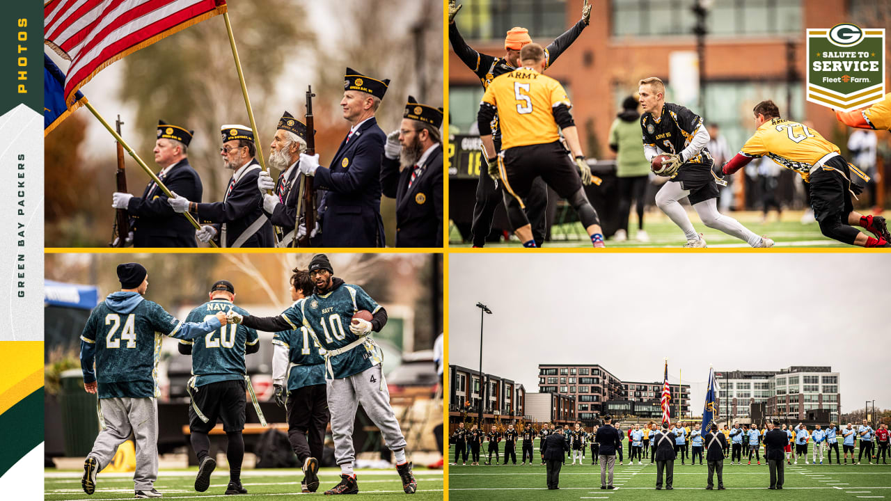 Photos: Packers host Salute to Service flag football tournament at ...