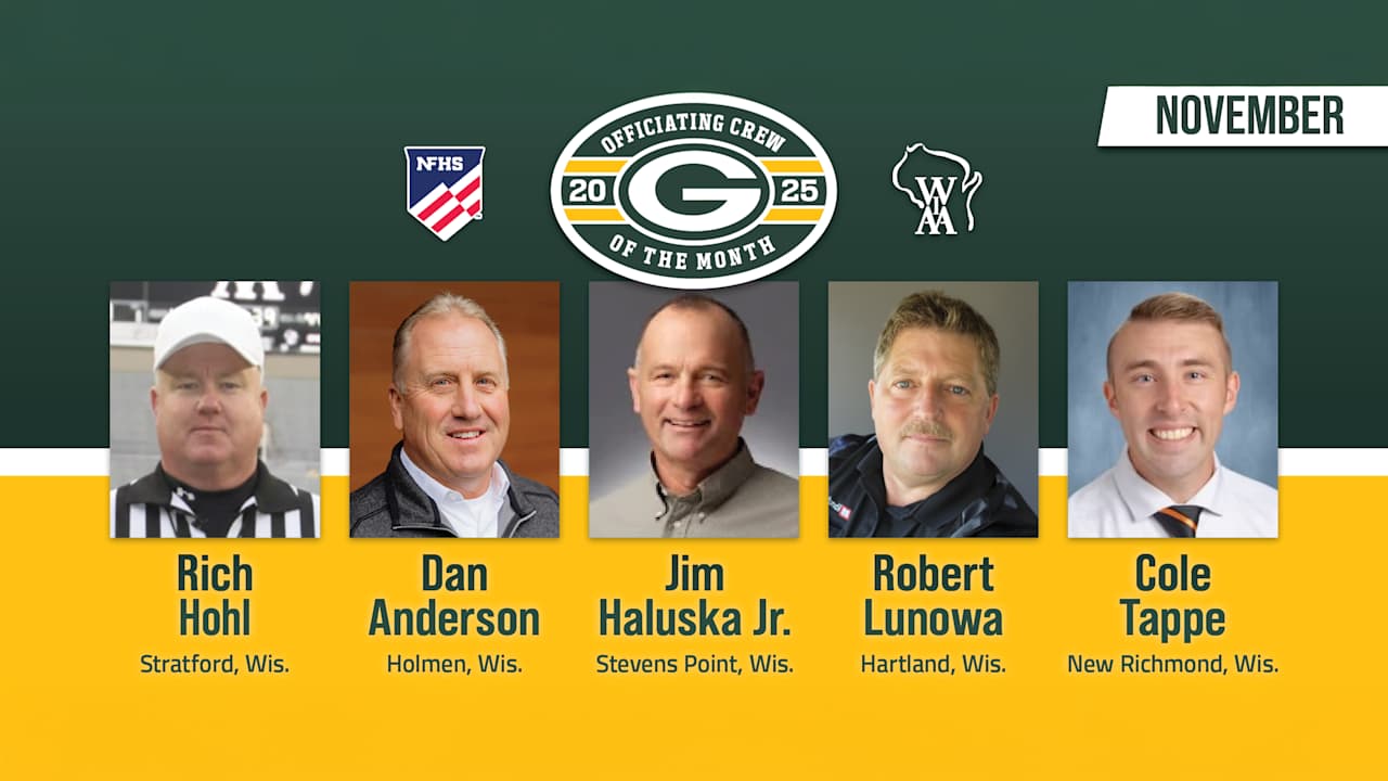 Packers, WIAA Name November's High School Football Officiating Crew ...